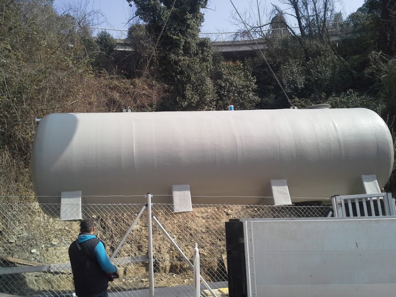 40 m3 Overhead Reservoir for Stormwater with Insulation - AMT Projekt